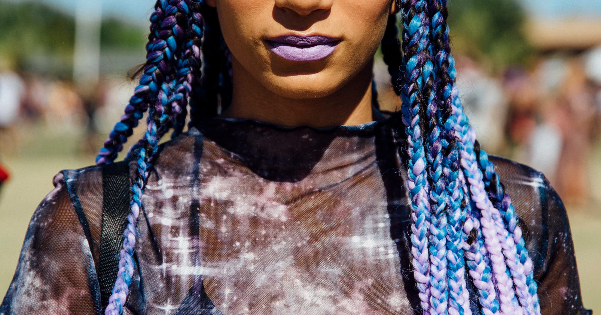 Pastel Hair Color Style Trend At Coachella Festival