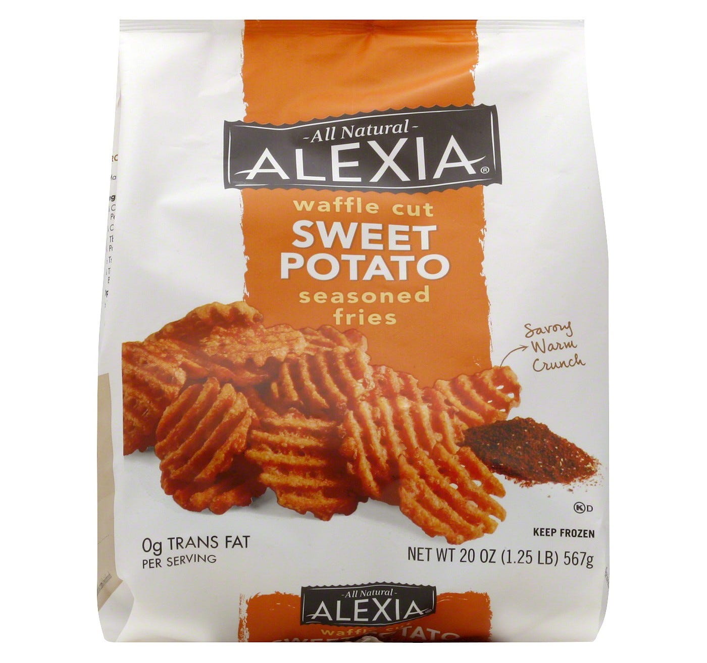 Alexia + All Natural Waffle Cut Sweet Potato with Seasoned Salt 20 oz