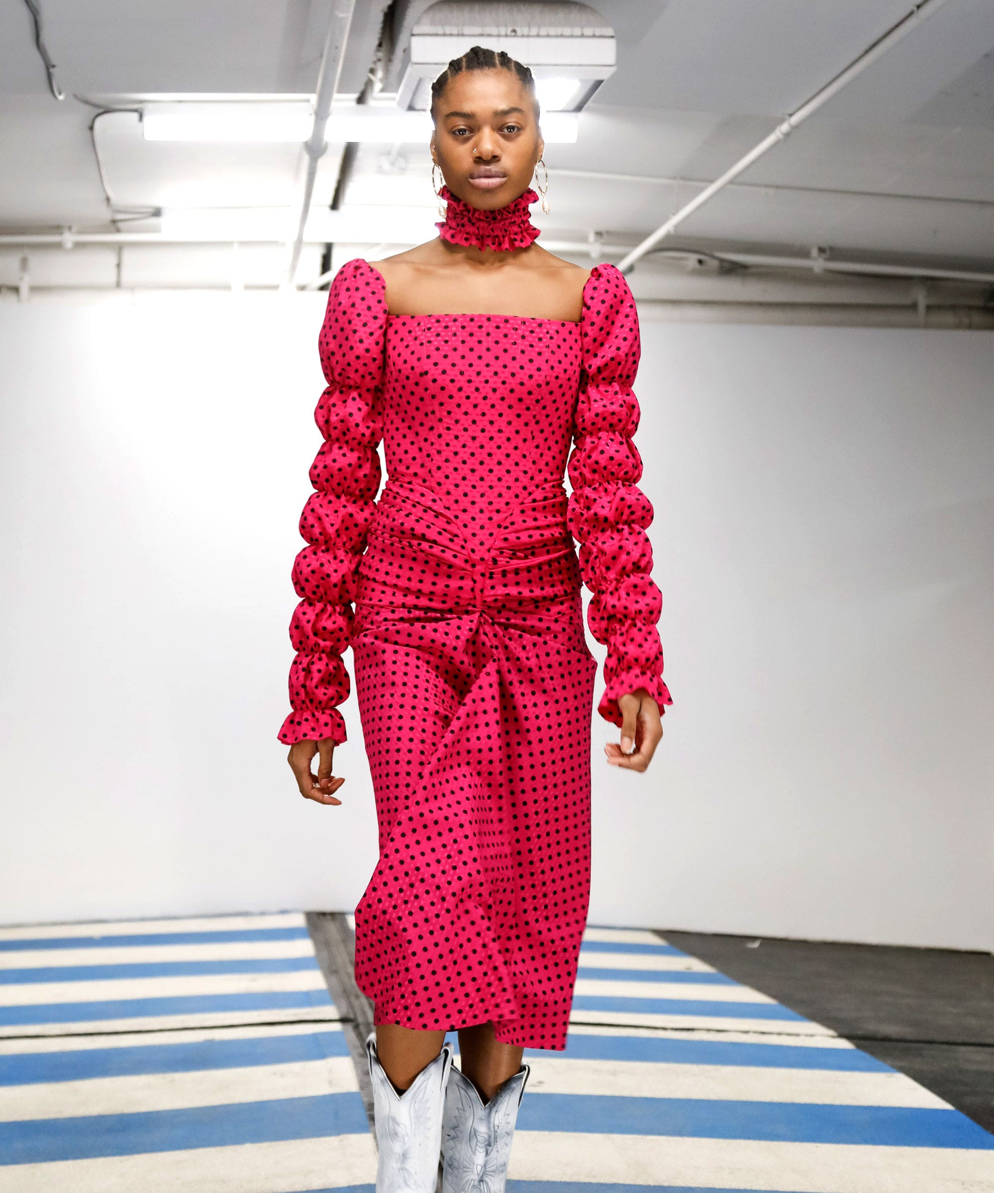 Mikhael Kale Logo White Models With Cornrows At Toronto Fashion Week