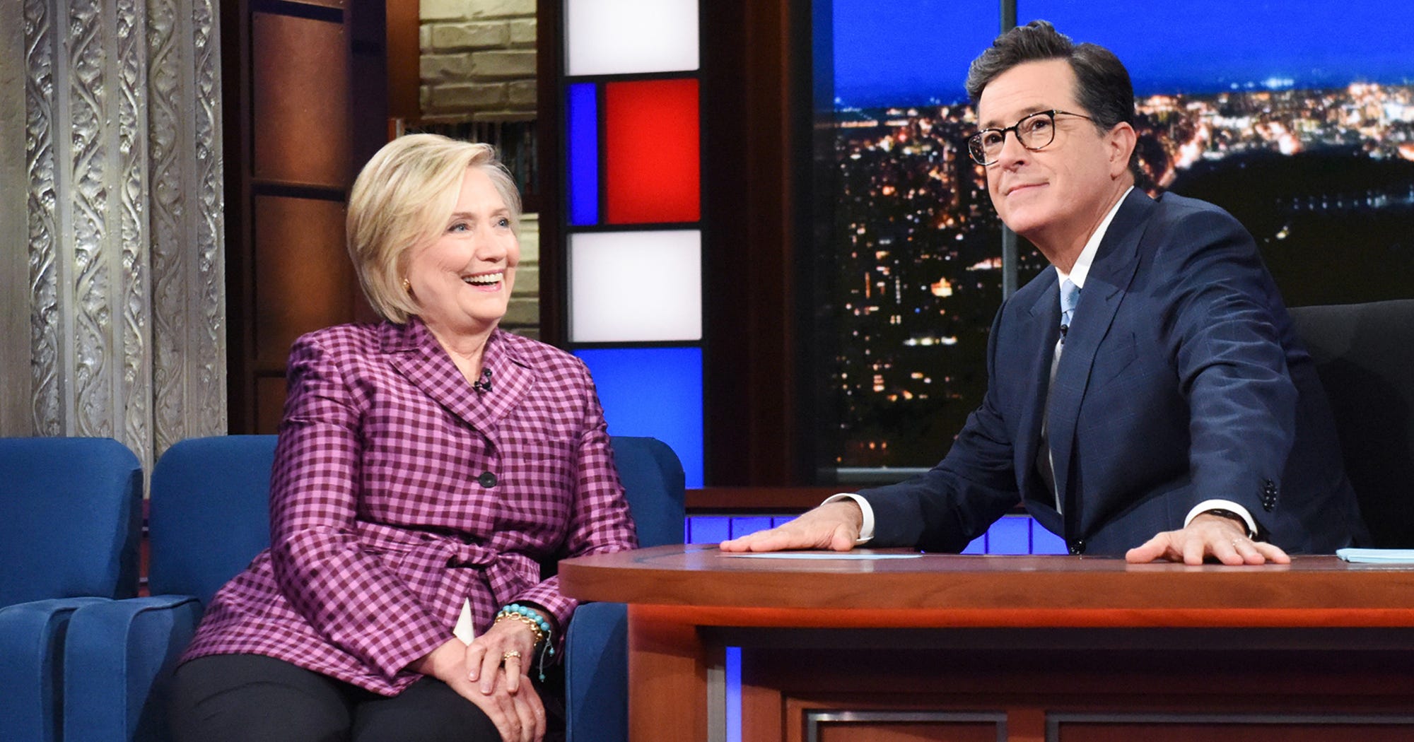 Hillary Clinton Stephen Colbert Interview Trump UN