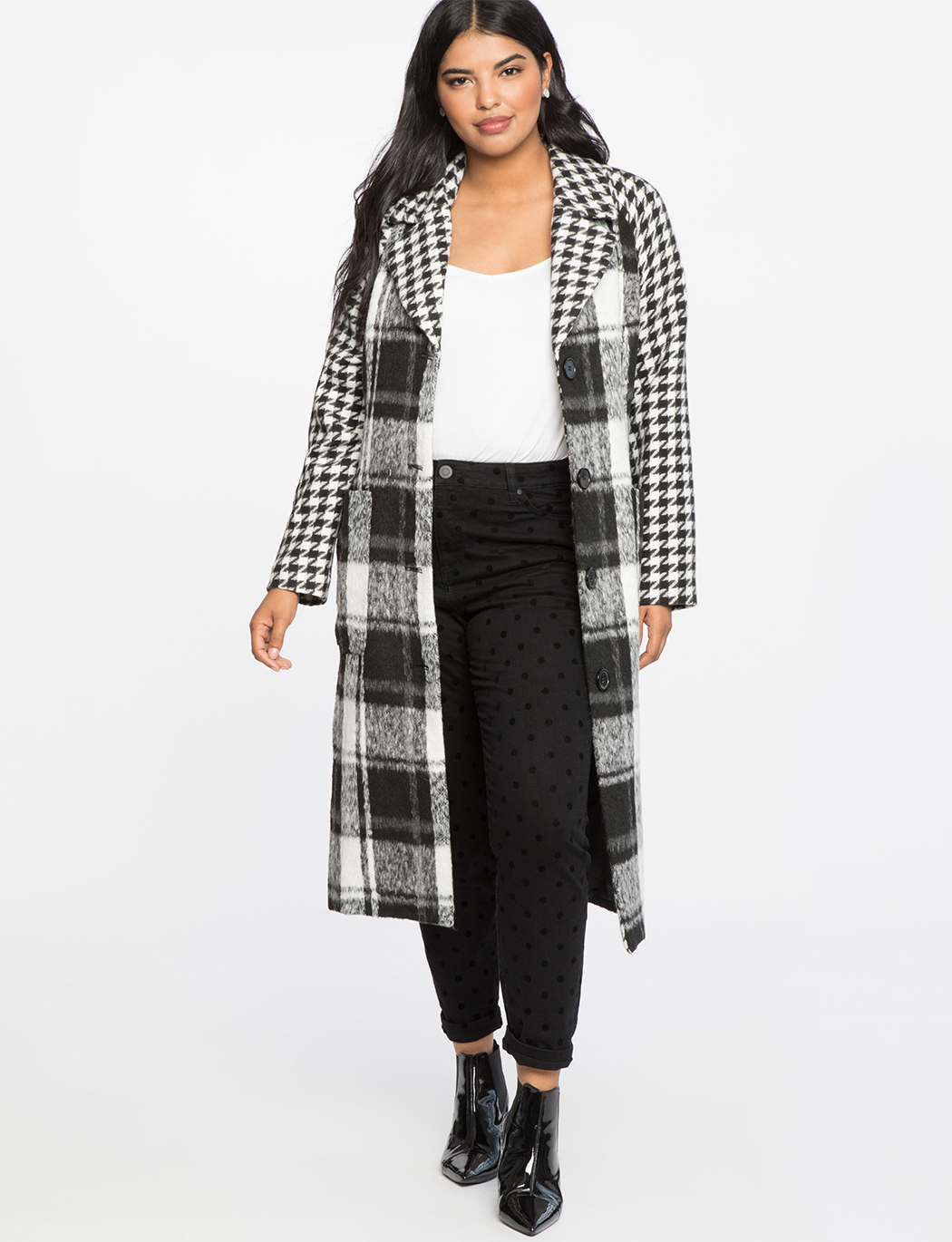 Eloquii + Print Block Coat