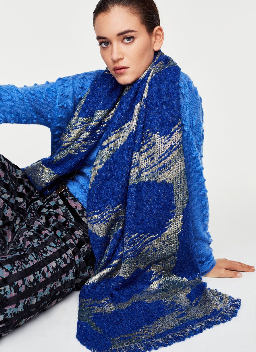 Uterqüe + Deep Blue Scarf