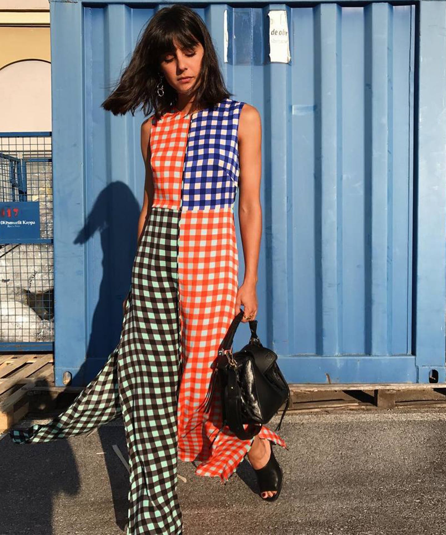 Checkered dress outfit, Checkered dress, Fashion