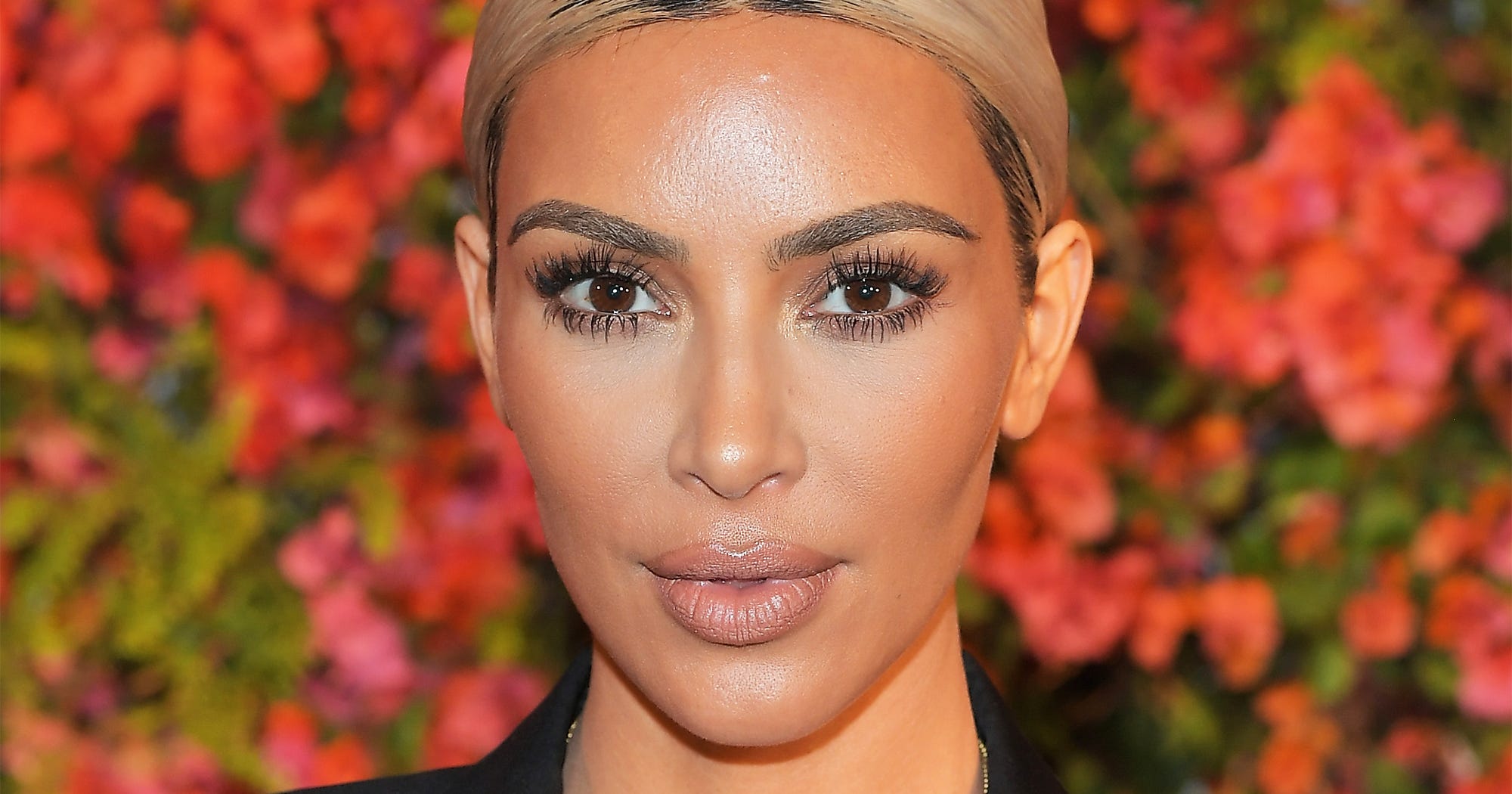 Kim Kardashian New Ice Blue Hair Photo