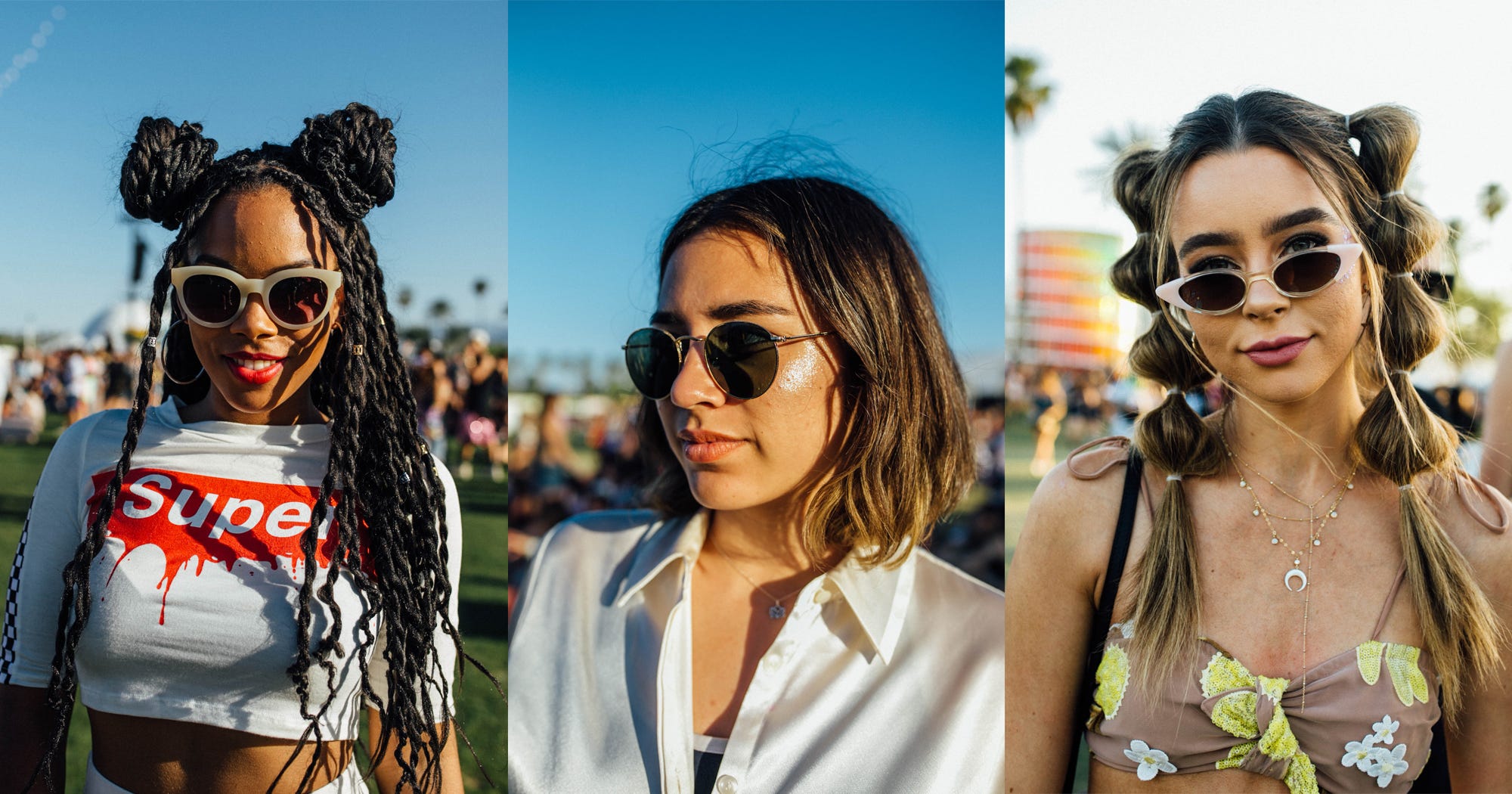 Coachella Biggest Beauty Trends Buns Braids Highlighter
