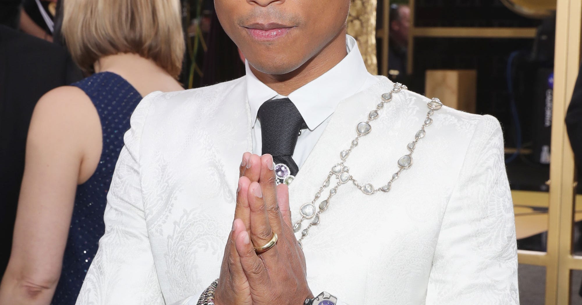 Hidden Fences Pharrell Reaction Golden Globes Interview