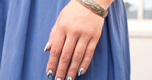 Denim Nails - Acid-Wash Jean Inspired Nail Design