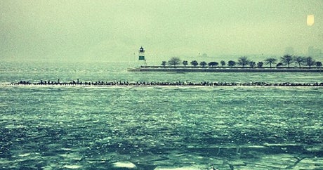 Lake Michigan Frozen - Ice Conditions - Safety