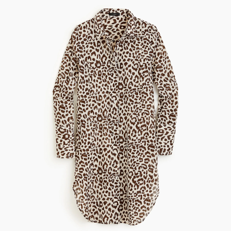 J. Crew + Beach Cover-up in Leopard