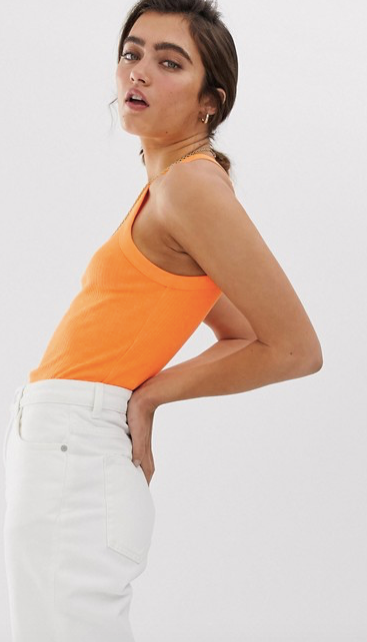 Weekday + Singlet In Neon Orange