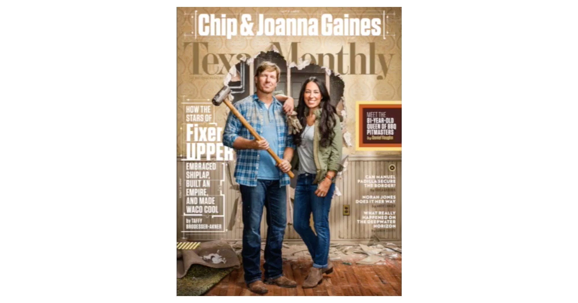 Fixer Upper Chip Joanna Gaines Texas Monthly Cover