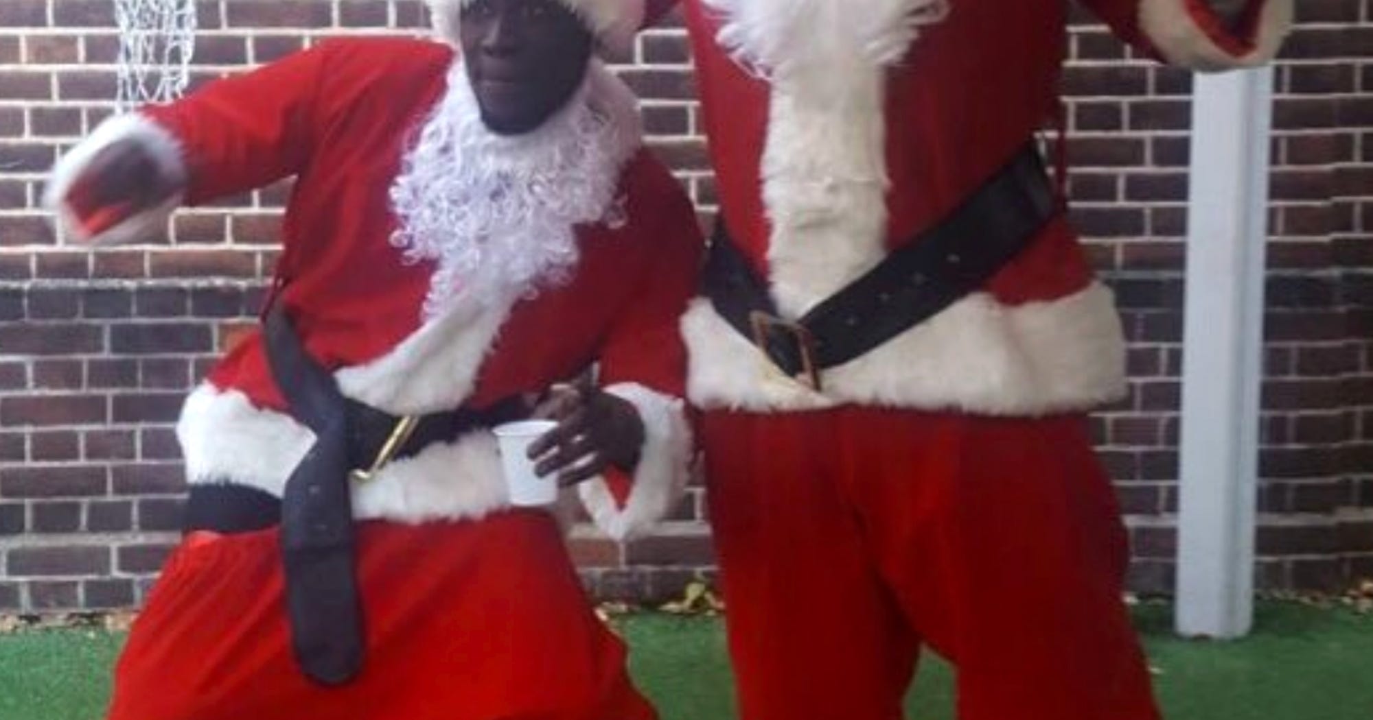 Stormzy Idris Elba Dressed Up As Santa Father Christmas