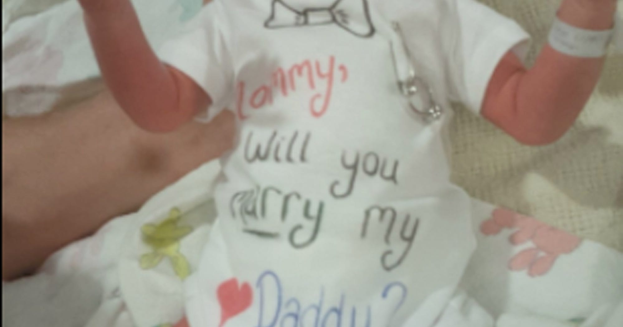 Cute Marriage Proposal - Newborn Baby