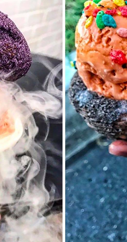 Nitrolado Smoking Churro Ice Cream Bowls