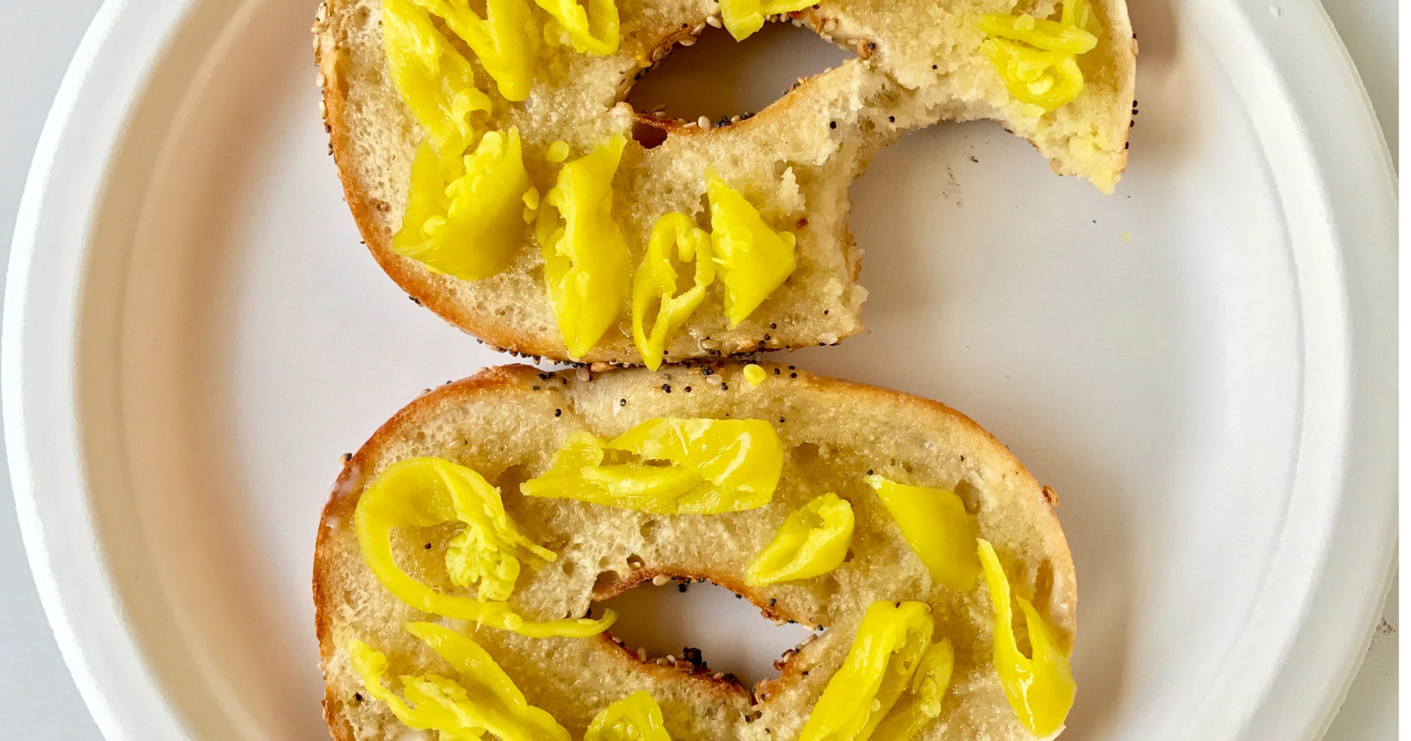 Chrissy Teigen Bagel Pepperoncini Favorite Food Review