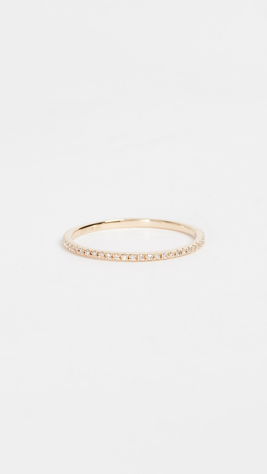 EF Collection + 14k Gold Diamond Eternity Stack Ring