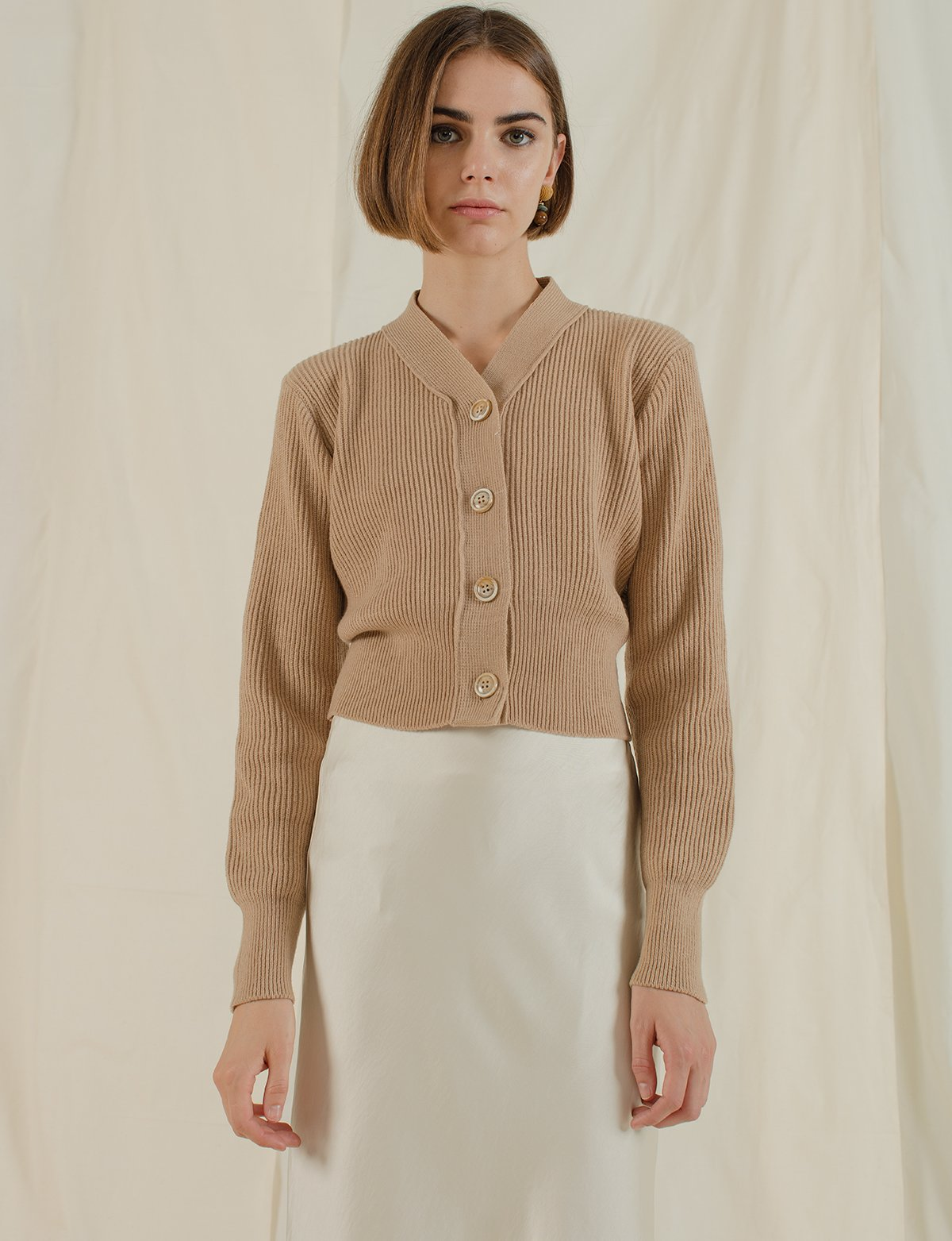 Pixie Market + Button Crop Cardigan