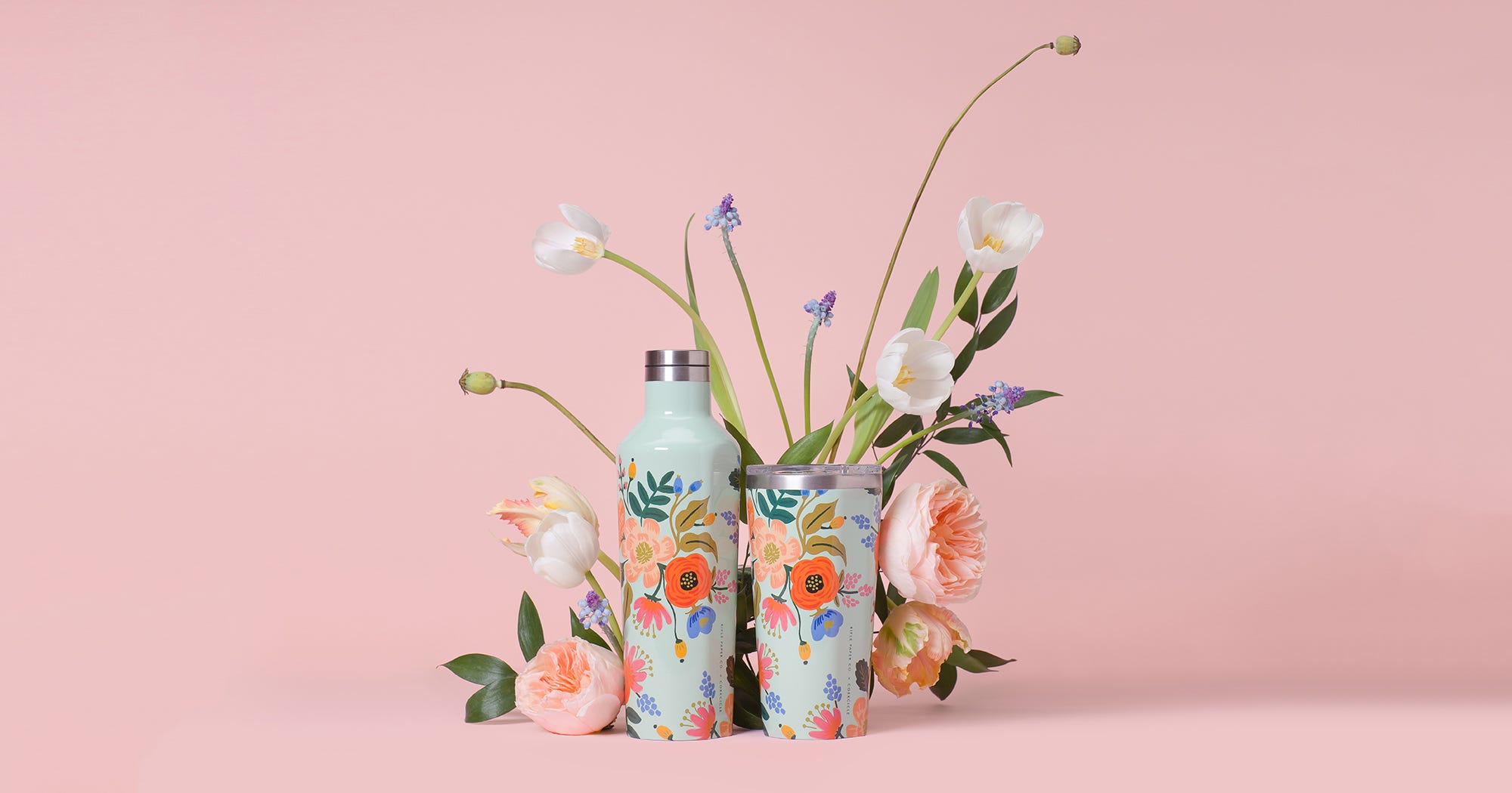 Rifle Paper Co And Corkcicle Release Water Bottles