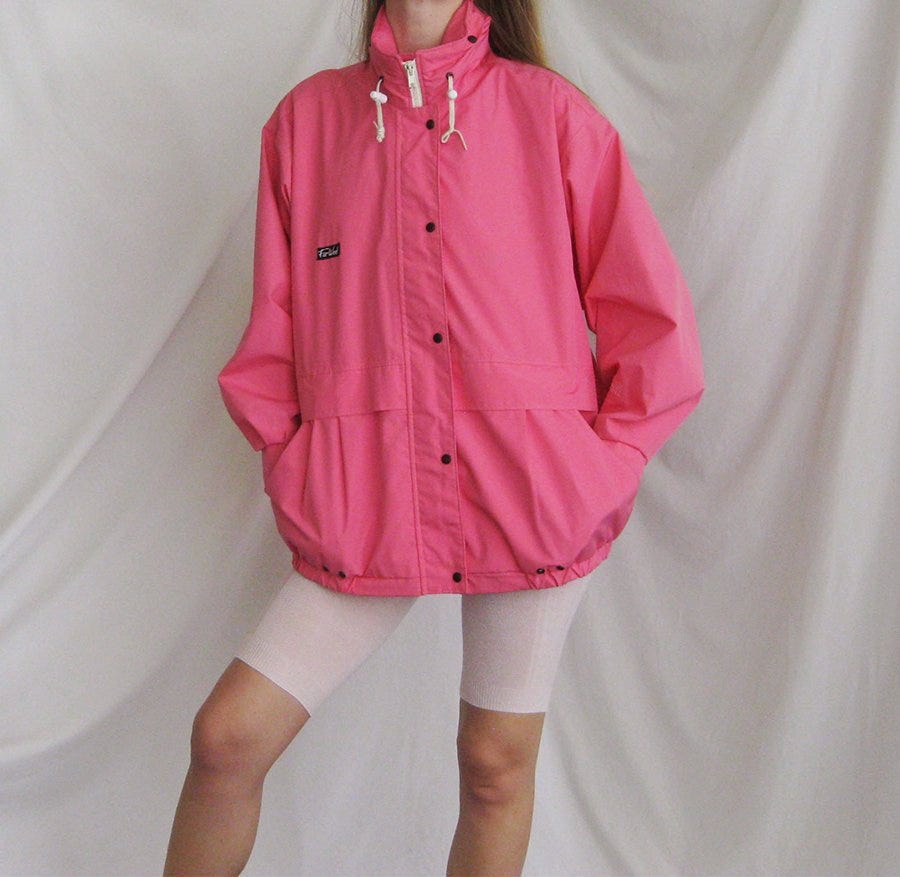 Love Signs Vintage + 90s Bubblegum GoreTex Rain Jacket