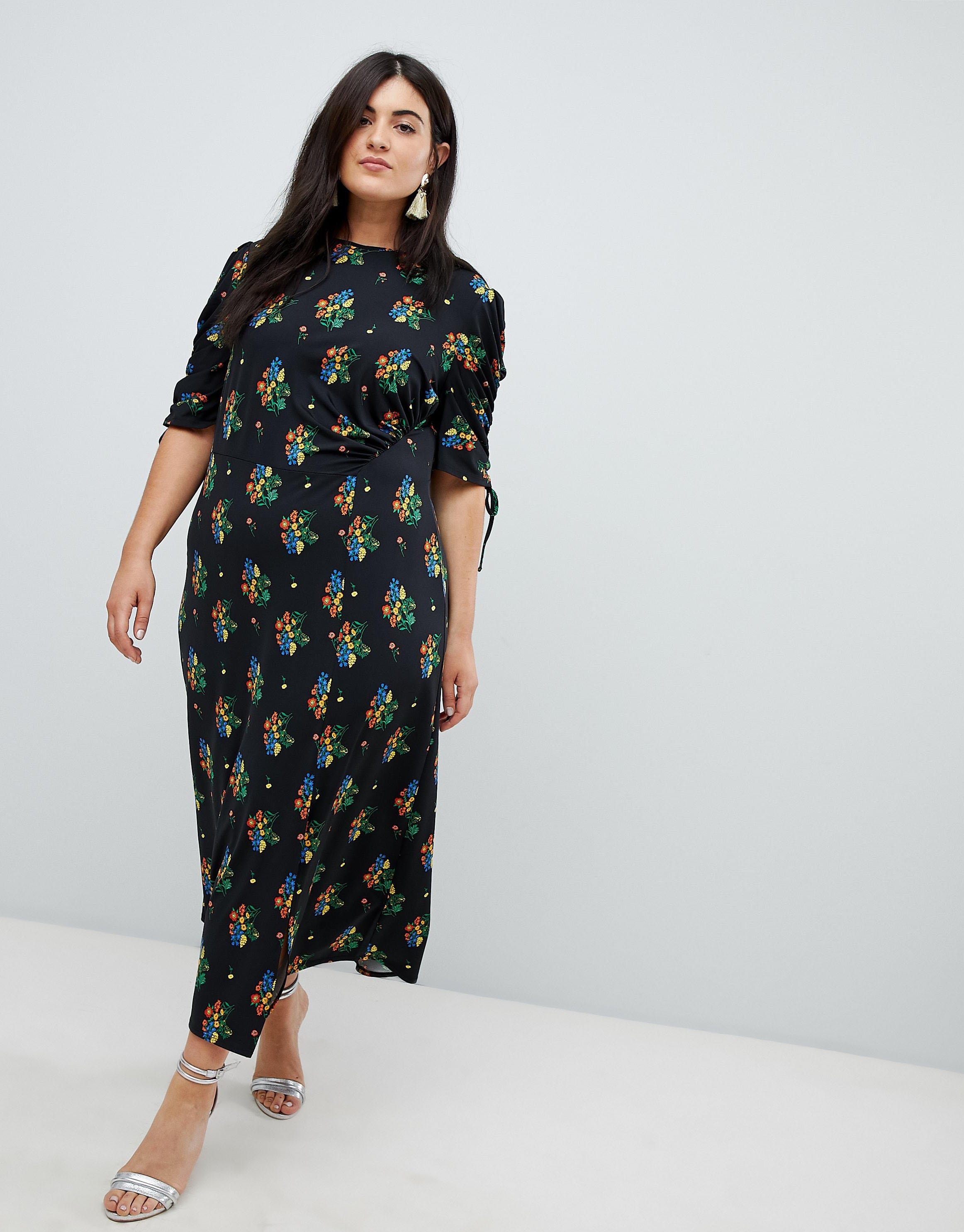 ASOS CURVE + Curve City Maxi Tea Dress With Split