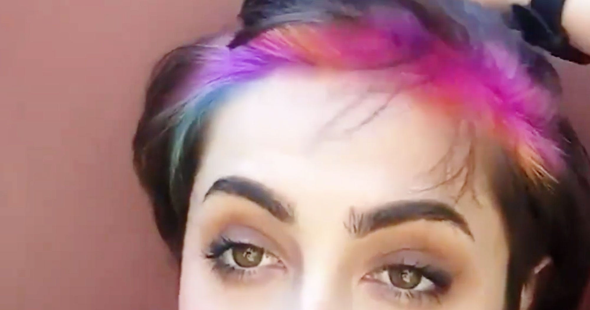 Rainbow Roots Hair Color Transformation