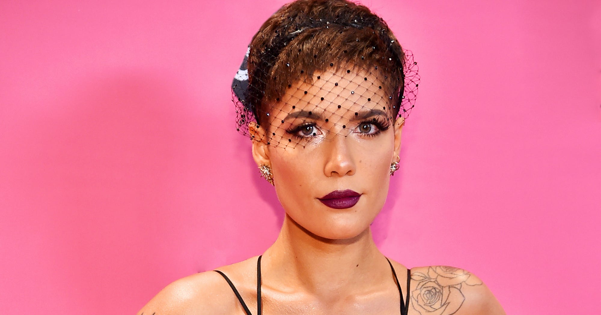 Halsey Victorias Secret Fashion Show Feather Eyebrows