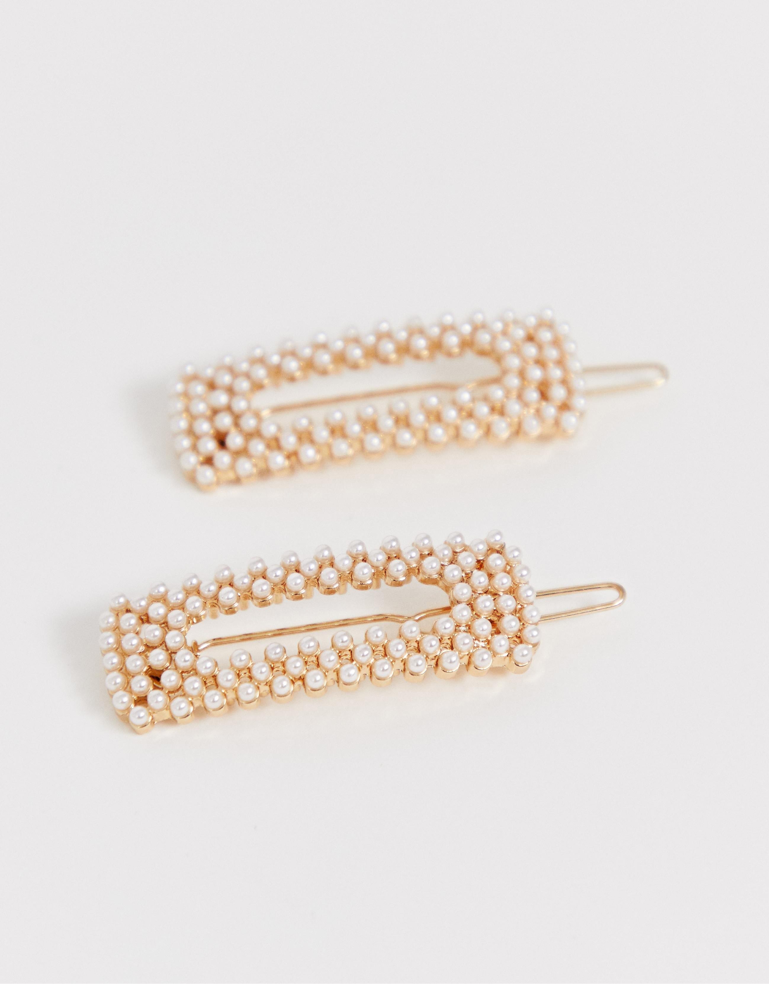 ASOS DESIGN + Pack of 2 Hair Clips