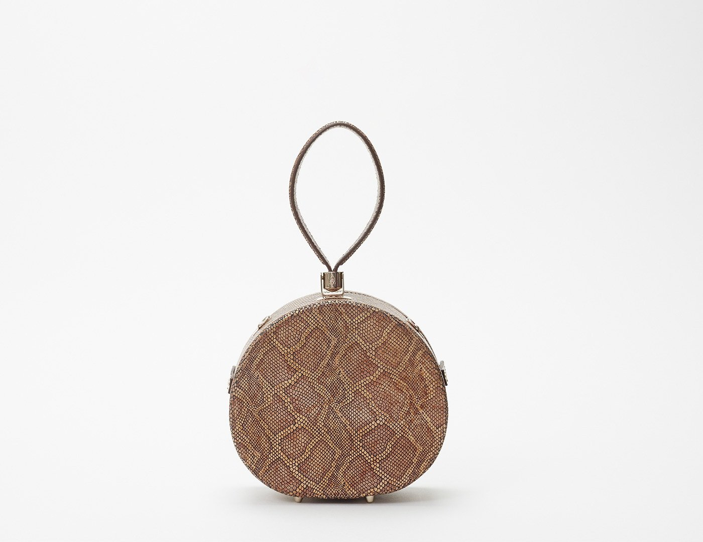 Freya + Mini Poppy Round Leather Bag
