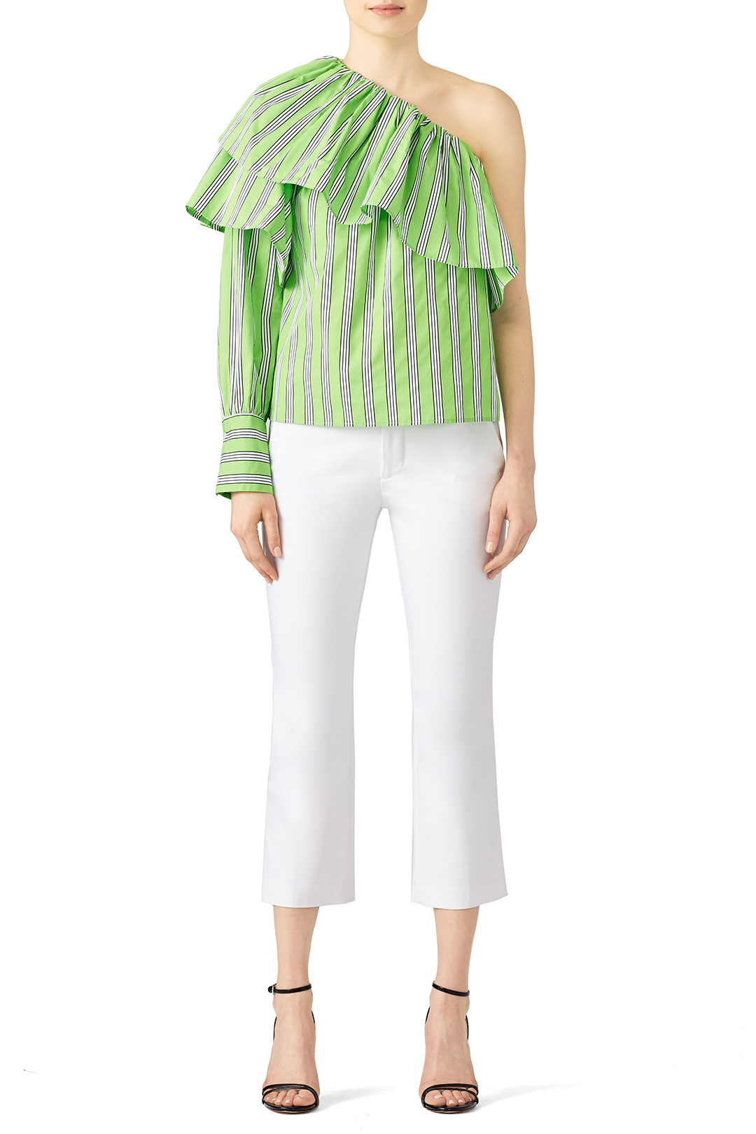 MSGM + Green Stripe Top