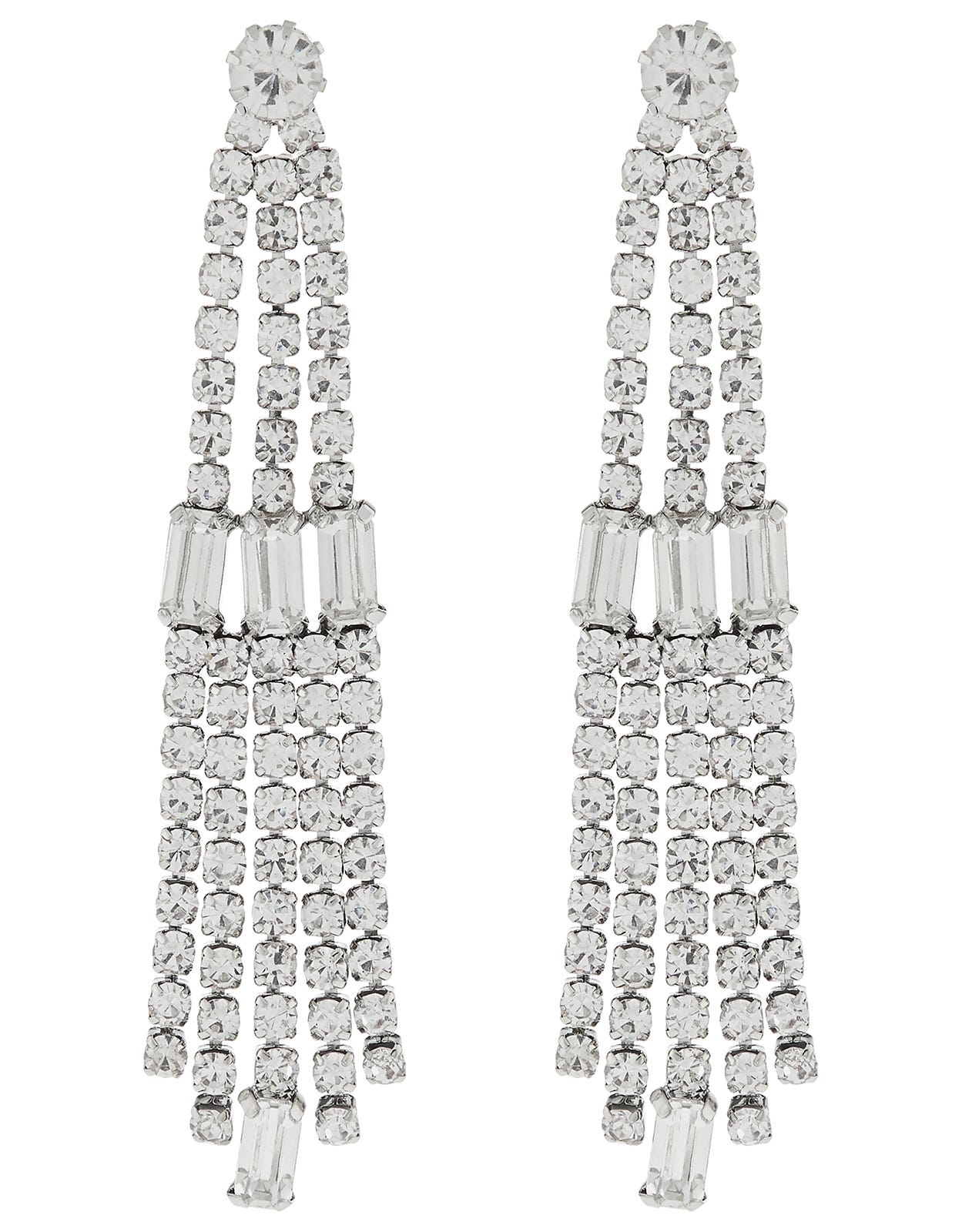 Accessorize + Sparkle Diamante Cup Chain Earrings