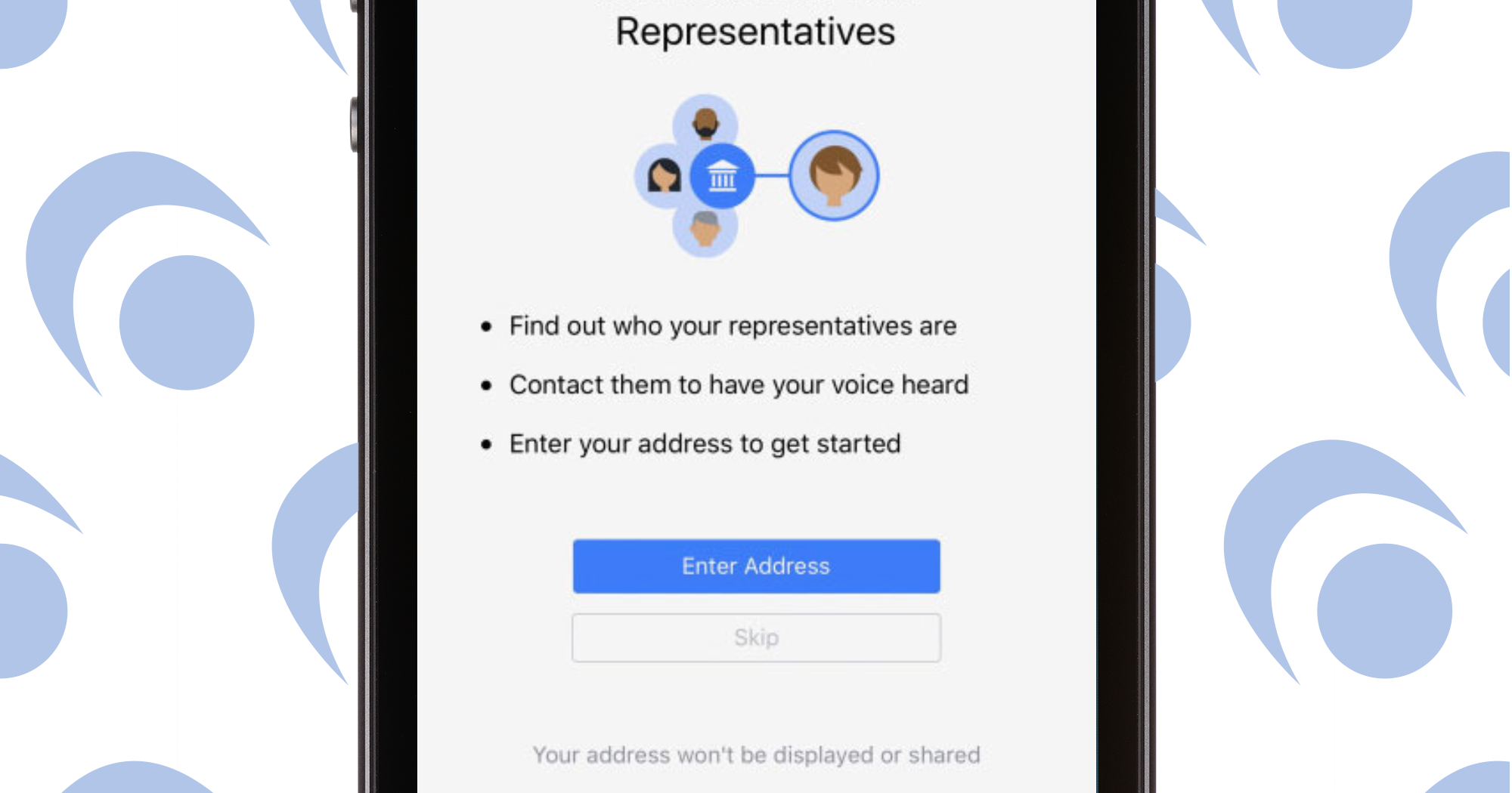 Facebook Town Hall Feature Contact Representatives