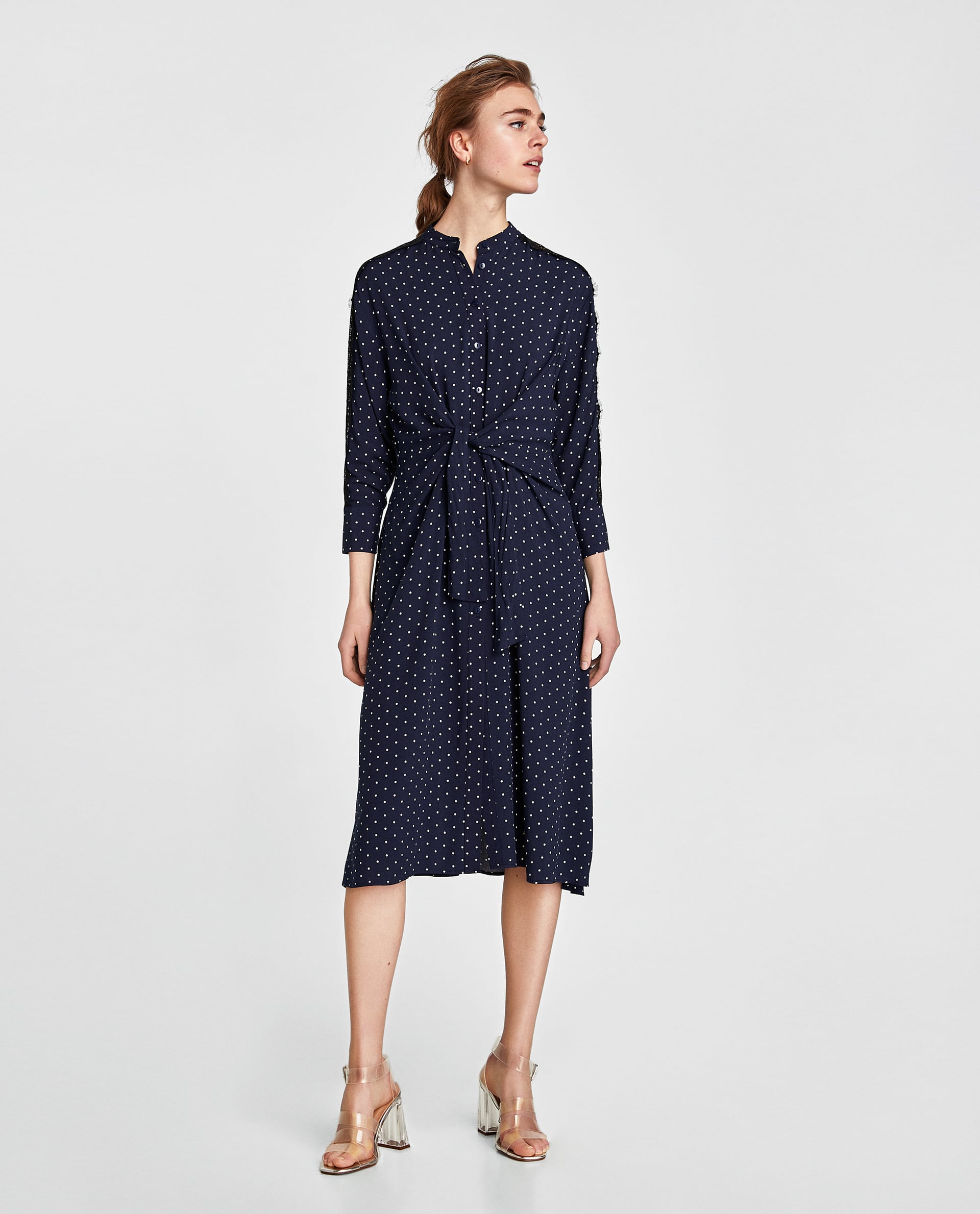 Zara + Tunic with Lace Trims