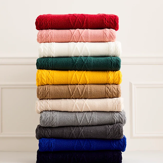 J.Crew + cable-knit throw