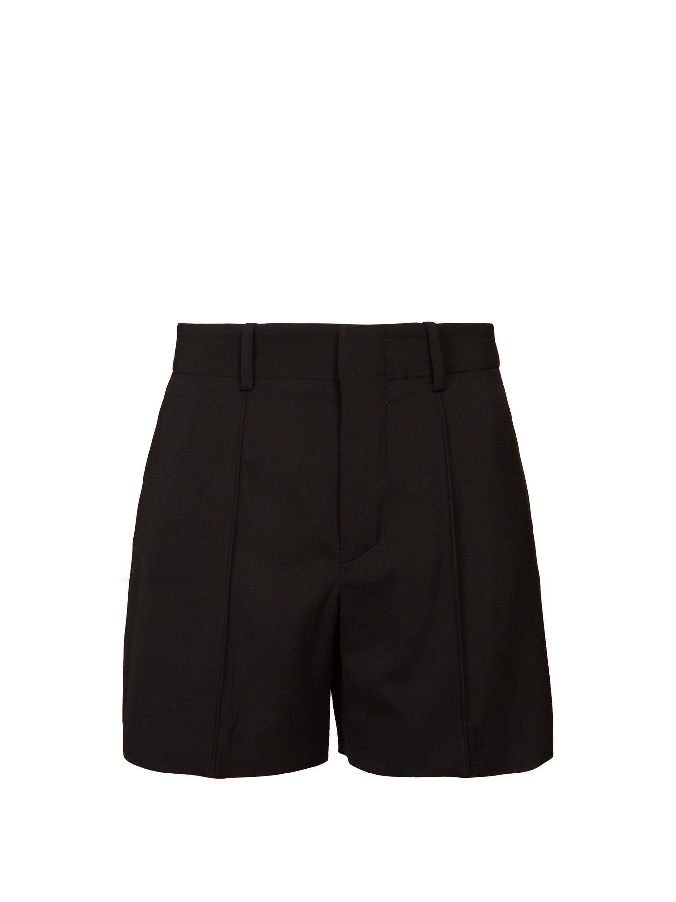 Chloé + High-Rise Tailored Crepe Shorts