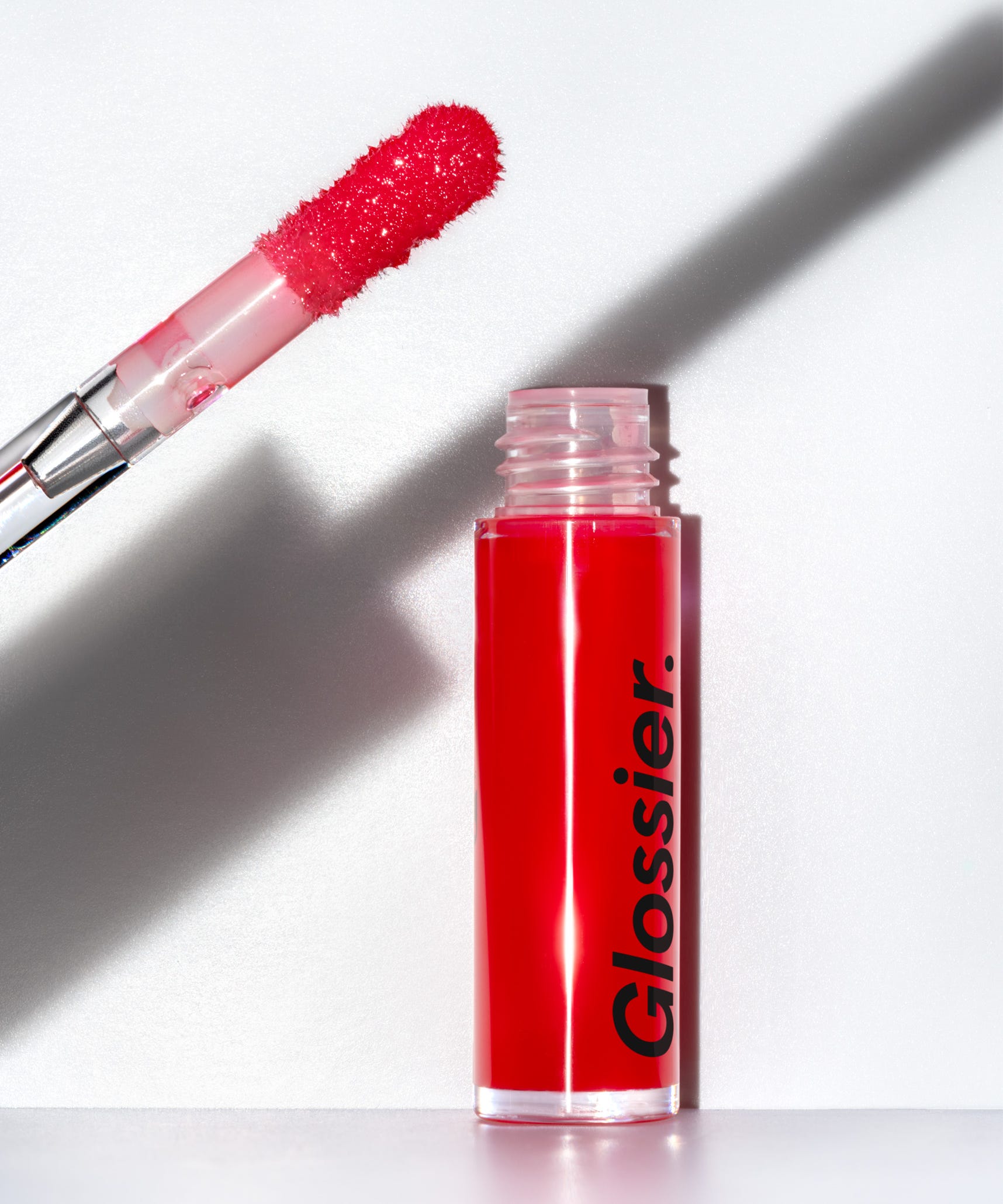 Glossier New Lip Gloss In Fun Red & Holographic Shades