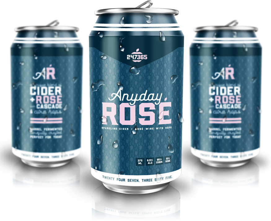 Anyday Rosé + Sparkling Canned Rosé Cider (8 pack)