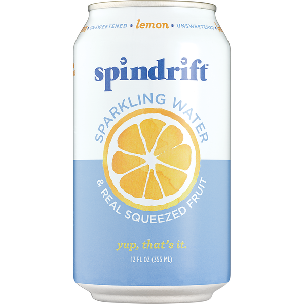 Spindrift + Sparkling Water, Lemon, 12 Fl Oz (Pack of 24)