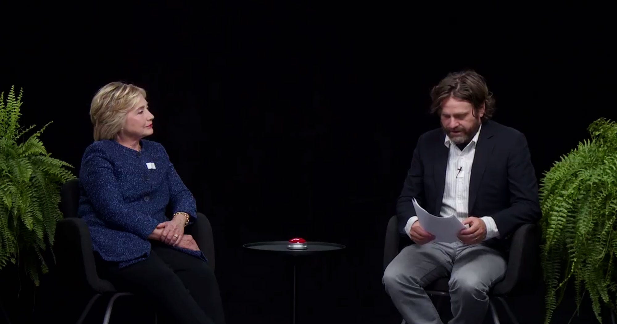 Hillary Clinton Donald Trump Between Two Ferns