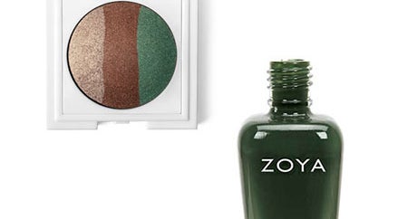 Hunter Green Eye Makeup — Fall Cosmetic Color Trends