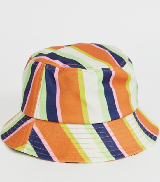 ASOS DESIGN + Stripe Bucket Hat