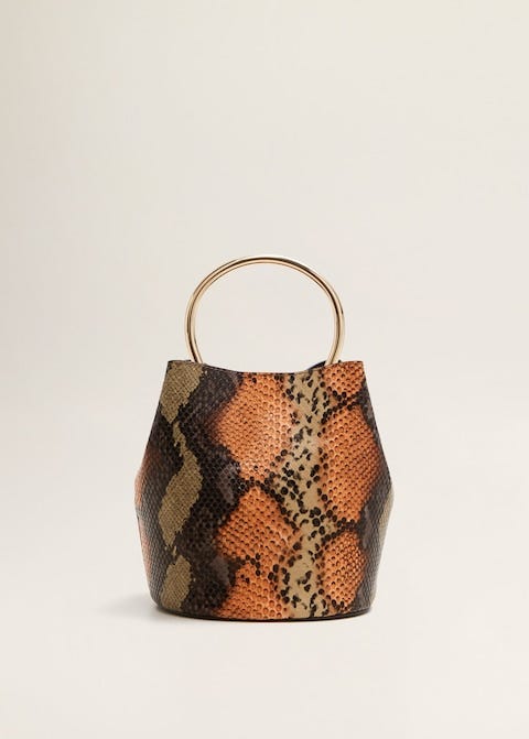 Mango + Metallic Handle Bag