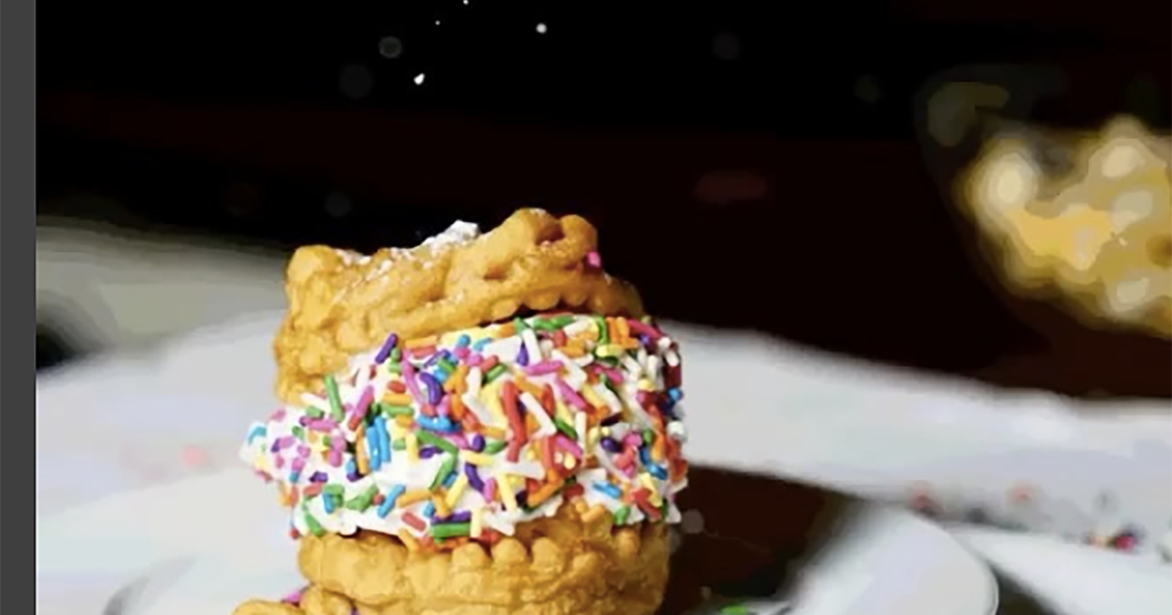 Funnel Cake Ice Cream Sandwiches American Cut