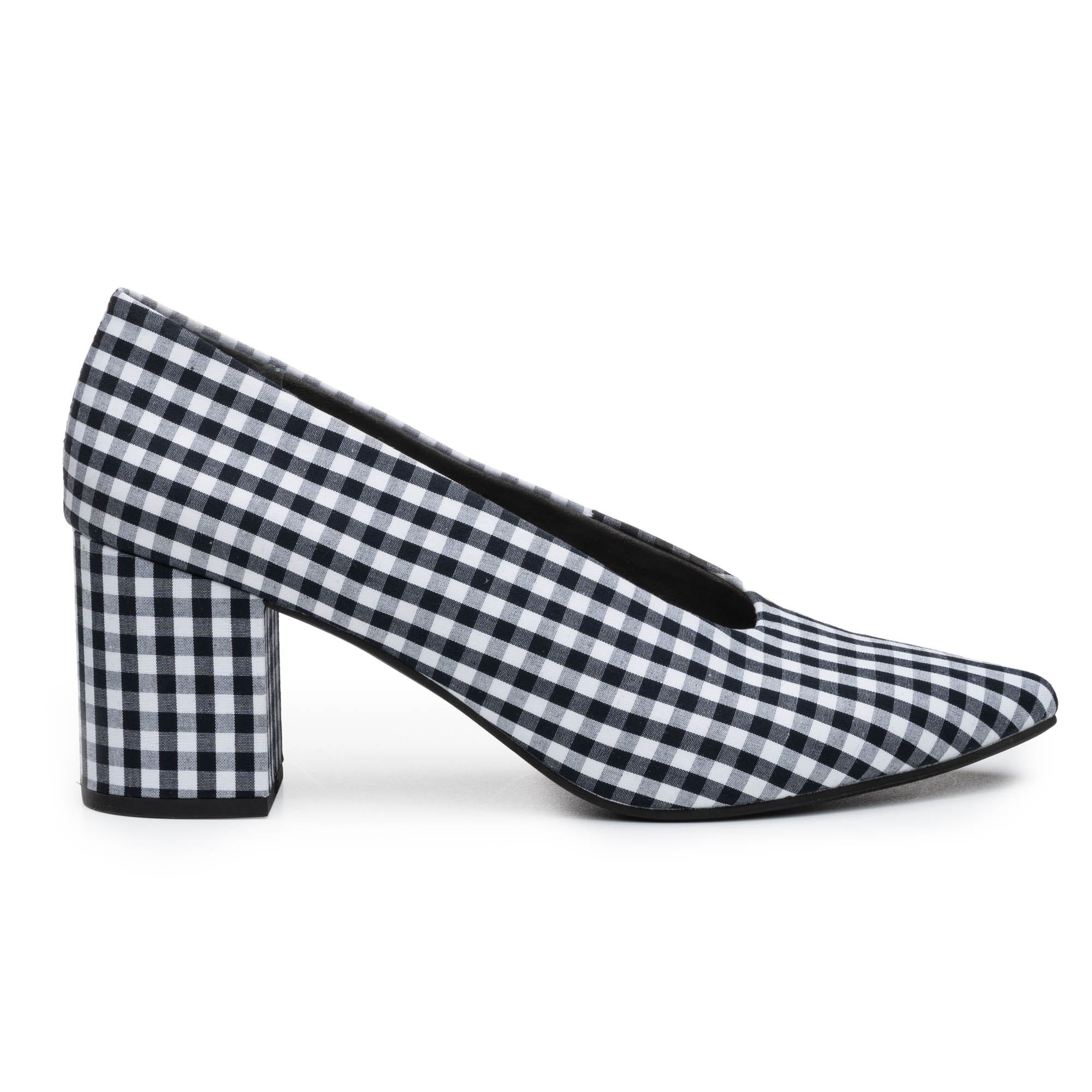GUESS + Gingham Bow Block Heels