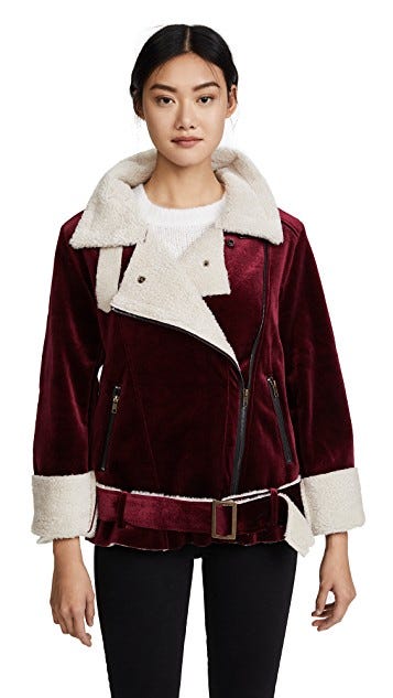 J.O.A. + Velvet Moto Jacket