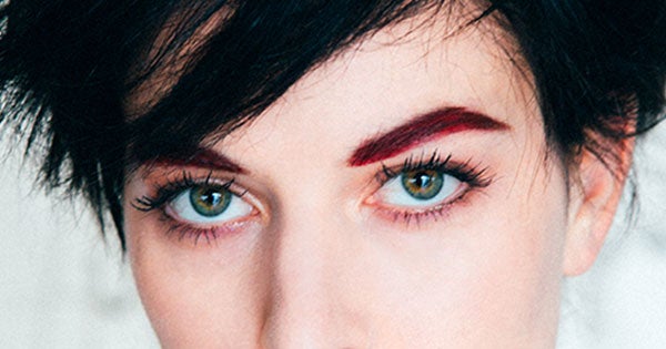 Red Eyebrows Trend - Colored Brows