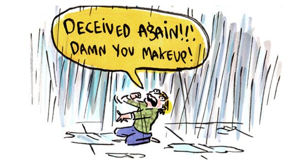 Makeup Deception Cartoons - Megan Nicole Dong Artist