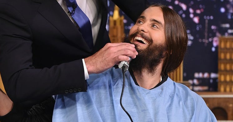 Jimmy Fallon Shaves Jared Leto's Beard Tonight Show
