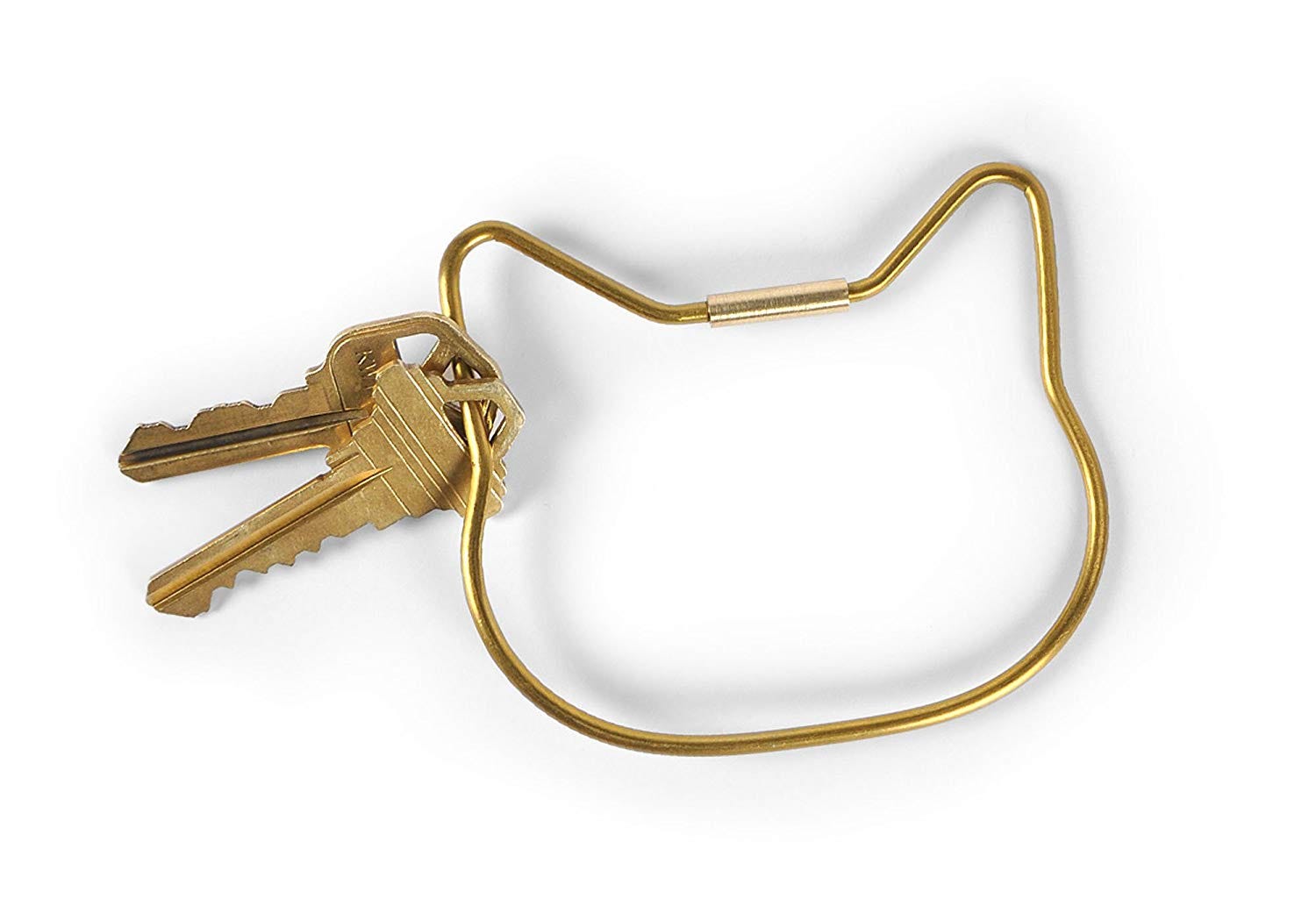 Fancy That + Brass Key Ring, 3.35 inches, Cat