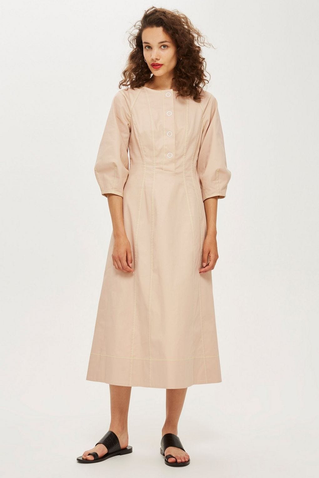 Topshop + Button Front Waist Dress