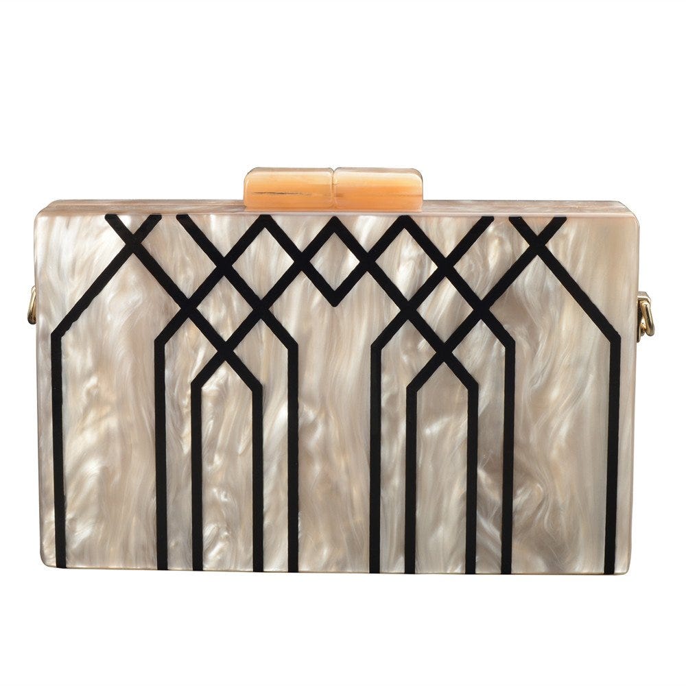 GGBAZZARA + Acrylic Box Clutch